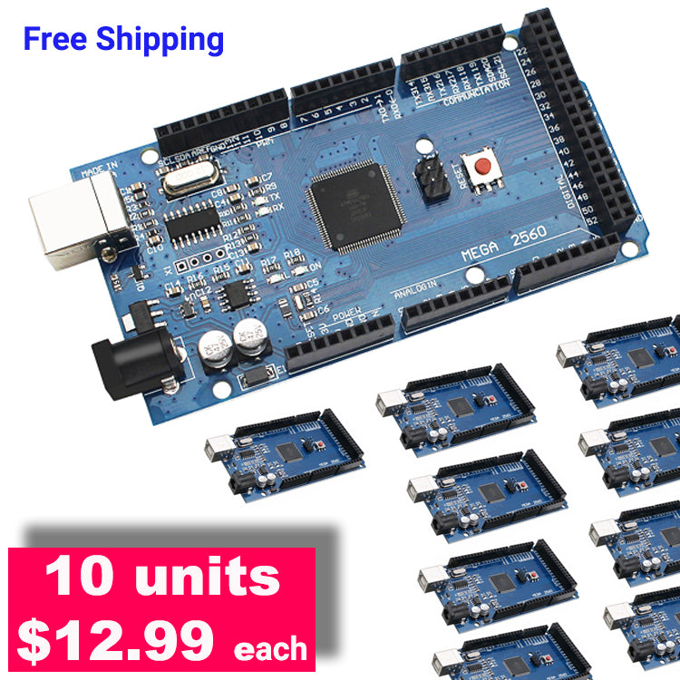 **10 UNITS** ATmega 2560 R3 CH340 Board compatible with Arduino MEGA 2 ...